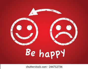 Be Happy Sign Stock Vector (Royalty Free) 244712734 | Shutterstock