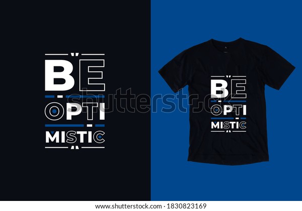 Be Optimistic Modern Typography Lettering Inspirational Stock Vector ...