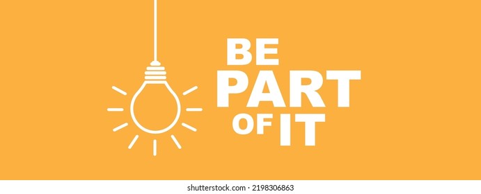 Be Part Text On Yellow Background Stock Vector (Royalty Free ...