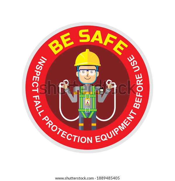 Be Safe Inspect Fall Protection Equipment Stock Vector (Royalty Free ...