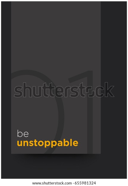 Be Unstoppable Motivational Quote Vector Poster Stock Vector (Royalty ...