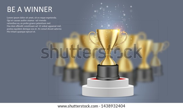 Be Winner Poster Web Banner Template Stock Vector (Royalty Free) 1438932404