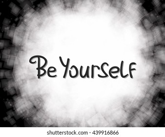 Be Yourself Vector Calligraphic Inspirational Design Stock Vector ...