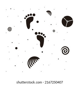 Beach Background Geometric Symbol Vector Stock Vector (Royalty Free ...