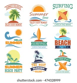 Beach Badges: vector de stock (libre de regalías) 474328999 | Shutterstock