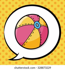 Beach Ball Color Doodle Speech Bubble Stock Vector (Royalty Free ...