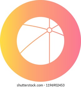 Beach Ball Gradient Glyph Circle Icon Stock Vector (Royalty Free ...