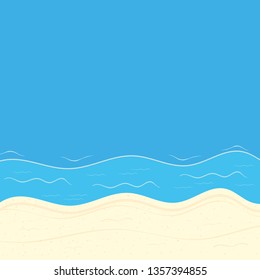 Beach Blue Sea Vector Illustration Background: เวกเตอร์สต็อก (ปลอดค่า ...