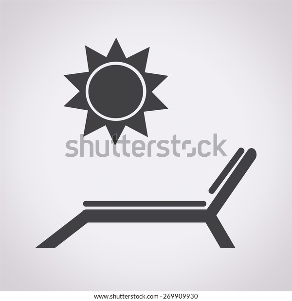 Beach Chair Sun Icon Stock Vector (Royalty Free) 269909930 | Shutterstock