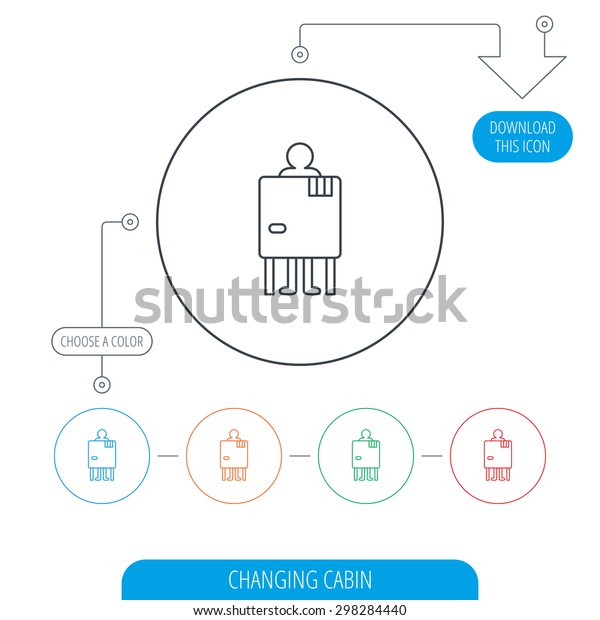 Beach Changing Cabin Icon Human Symbol Stock Vector (Royalty Free ...