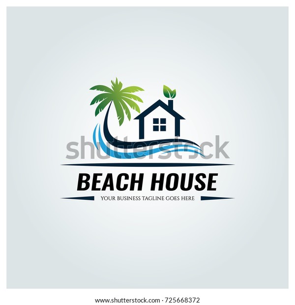 Beach House Logo Design Template Vector Stock Vector (Royalty Free ...