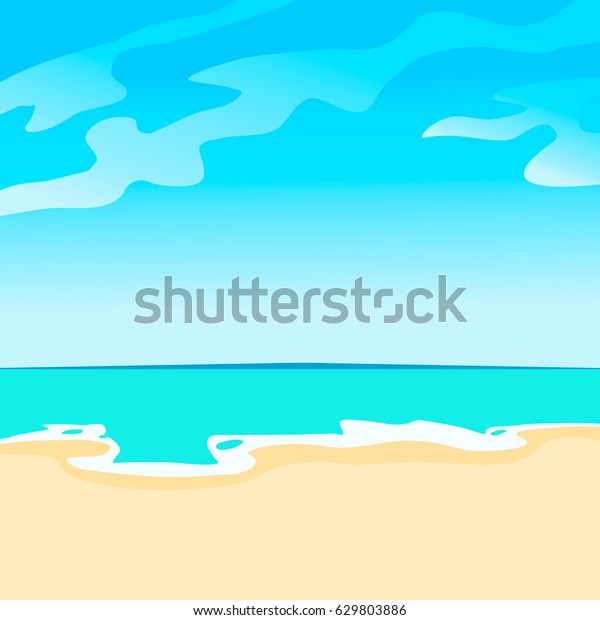 Beach Life Vector Illustration Stock Vector (Royalty Free) 629803886 ...