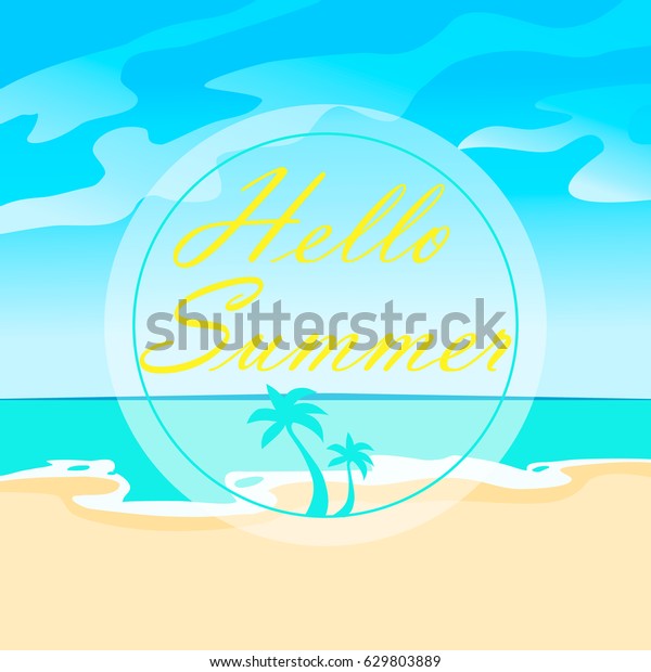 Beach Life Vector Illustration Stock Vector (Royalty Free) 629803889 ...