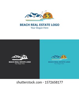 Beach Real Estate Logodesign Vectorbeach Real Stock Vector (Royalty ...