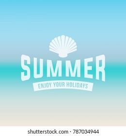 Beach Shells Logo Elegant Vintage Emblem Stock Vector (Royalty Free ...