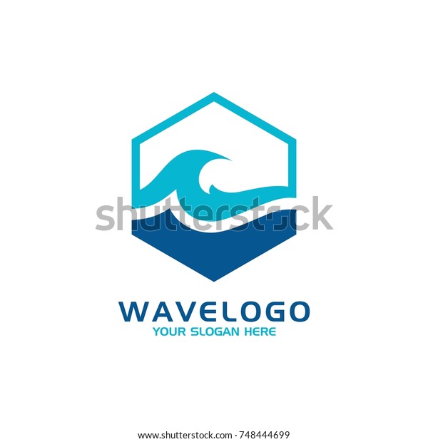 Beach Wave Surf Logo Stock Vector (Royalty Free) 748444699 | Shutterstock