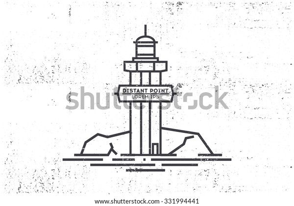 Beacon Line Illustration On White Background Stock Vector (Royalty Free ...