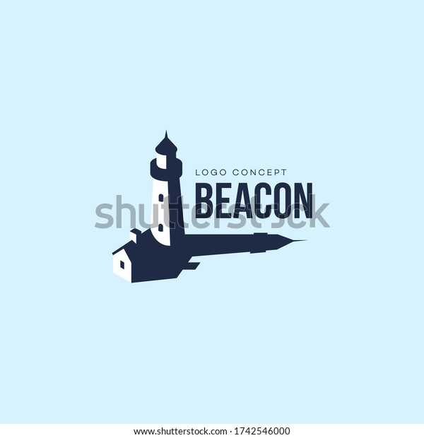 Beacon Logo Design Template Light Background Stock Vector (Royalty Free ...