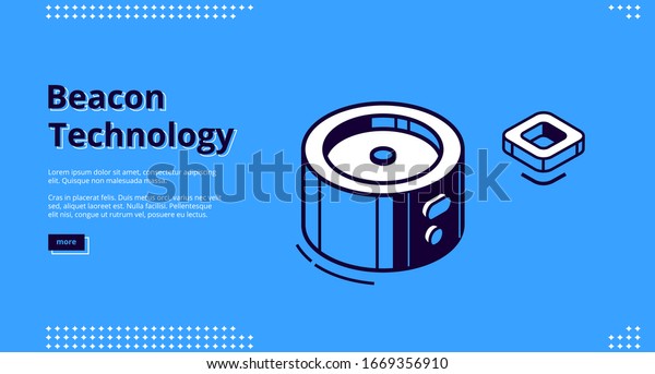 Beacon Technology Banner Internet Things System: เวกเตอร์สต็อก (ปลอดค่า ...