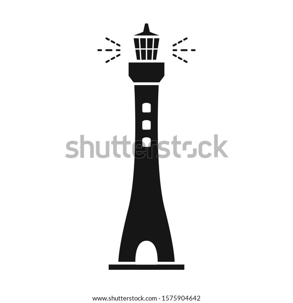 Beacon Vector Iconblack Vector Icon Isolated Stock Vector (Royalty Free ...