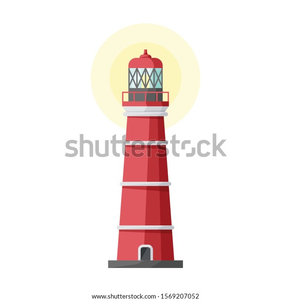 Beacon Vector Iconcartoon Vector Icon Isolated Stock Vector (Royalty ...