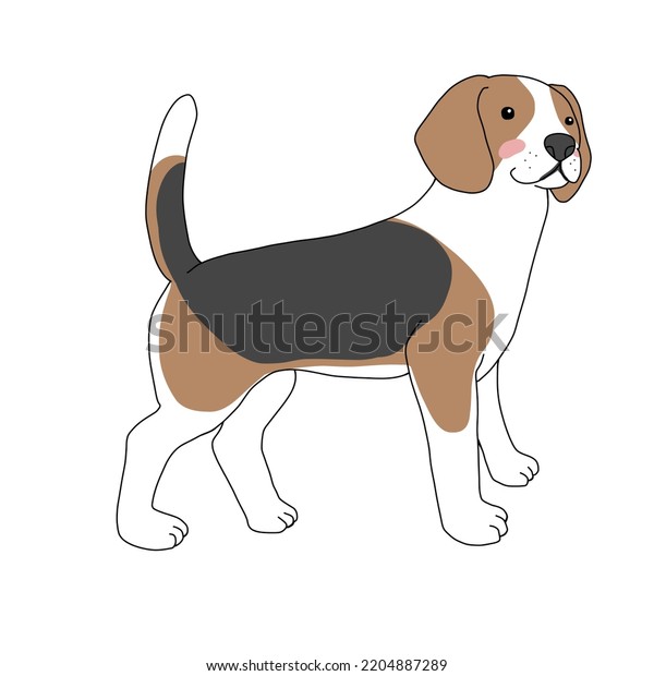 Beagle Dog Cartoon Vector Illustration Stock Vector (Royalty Free ...