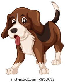 Funny Red Dog Cartoon Character Red Stock Vector (Royalty Free ...