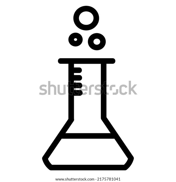 Beaker Icon Black Outline: เวกเตอร์สต็อก (ปลอดค่าลิขสิทธิ์) 2175781041 ...