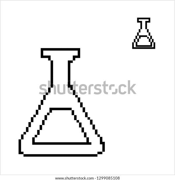 Beaker Icon Pixel Art Beaker Pixelated Stock Vector (Royalty Free ...