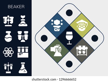 Beaker Icon Set 13 Filled Beaker Stock Vector (Royalty Free) 1296666652 ...