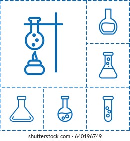 Beaker Icon Set 6 Beaker Outline: เวกเตอร์สต็อก (ปลอดค่าลิขสิทธิ์ ...