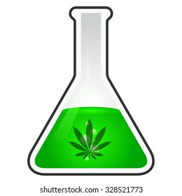 Beaker Marijuana Portion Stock Vector (Royalty Free) 328521773 ...