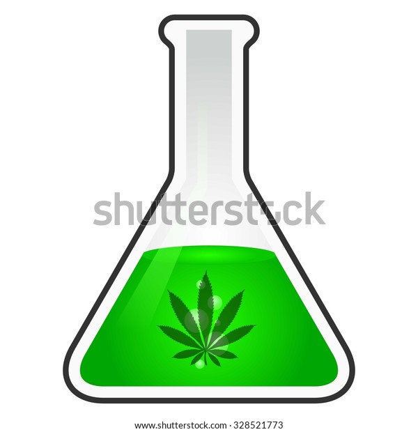 Beaker Marijuana Portion Stock Vector (Royalty Free) 328521773 ...