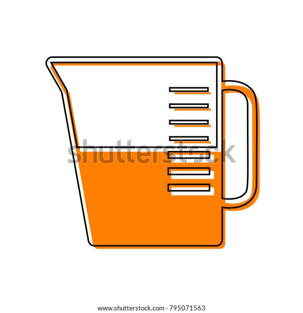Beaker Sign Vector Black Line Icon Stock Vector (Royalty Free ...
