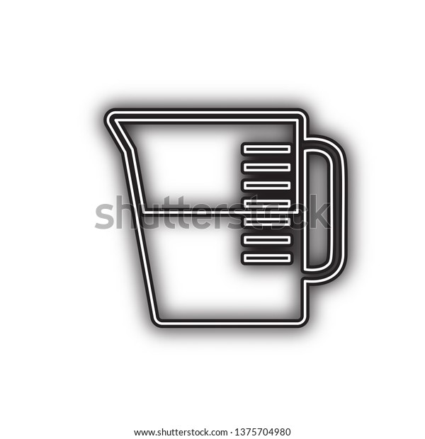Beaker Sign Vector Double Contour Black Stock Vector (Royalty Free ...