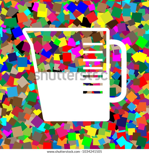 Beaker Sign Vector White Icon On Stock Vector (Royalty Free) 1034241505 ...