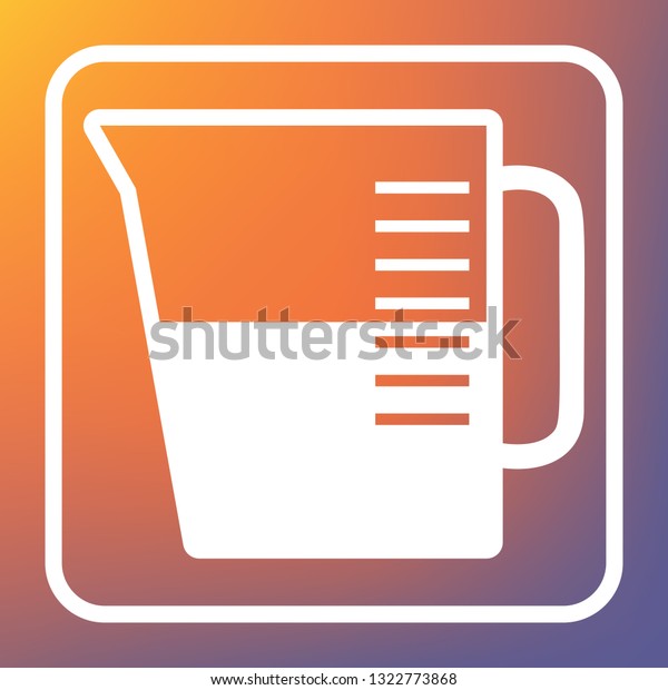 Beaker Sign Vector White Icon On Stock Vector (Royalty Free) 1322773868
