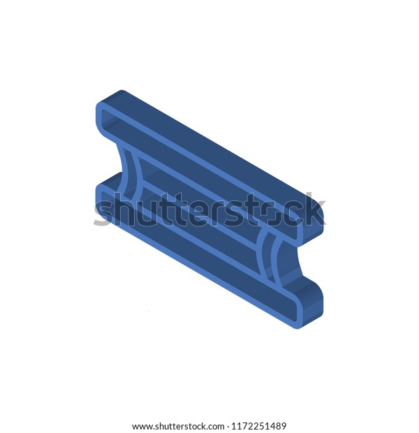 Beam Isometric Left Top View 3d Stock Vector (Royalty Free) 1172251489