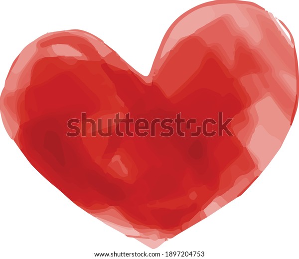 Beaming Bright Red Heart Like Valentines Stock Vector (Royalty Free ...