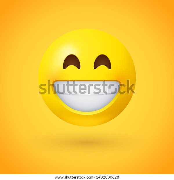 Beaming Face Emoji Smiling Eyes Broad Stock Vector (Royalty Free ... Beaming Face Emoji Smiling Eyes Broad Stock Vector (Royalty Free ...