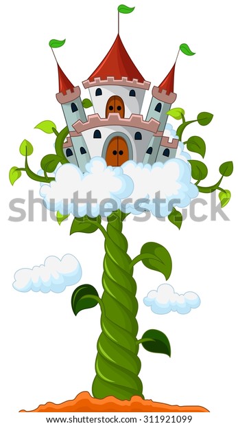 Bean Sprout Castle Clouds Cartoon Stock Vector (Royalty Free) 311921099