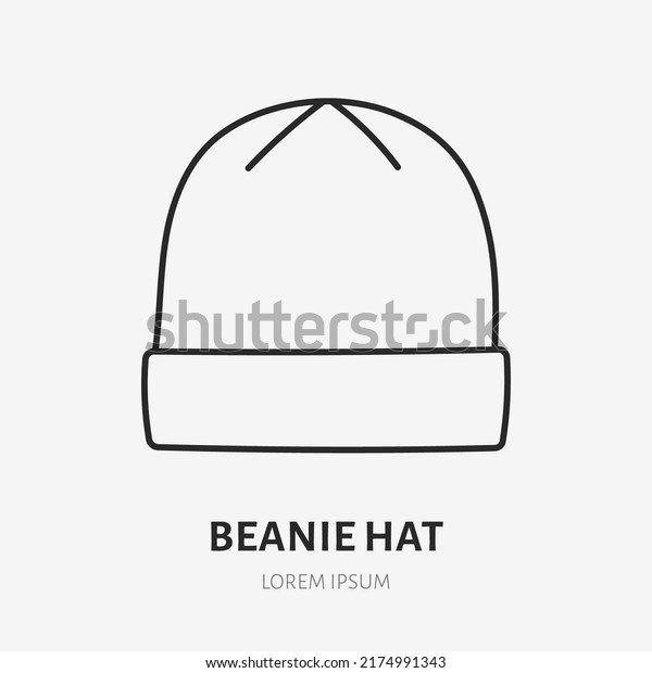 Beanie Hat Doodle Line Icon Vector Stock Vector (Royalty Free ...