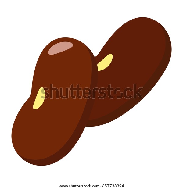 Beans Flat Icon Vegetable Haricot Vector Stock Vector (Royalty Free ...