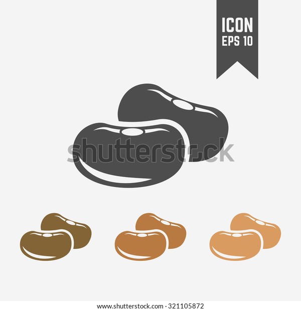 Beans Seed Isolated Vector Black Icon Stock Vector (Royalty Free ...