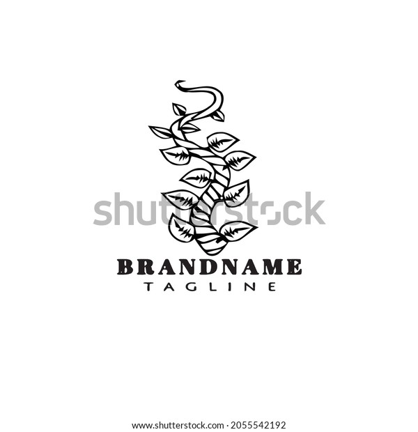 Beanstalk Logo Icon Design Template Isolated Stock Vector (Royalty Free ...