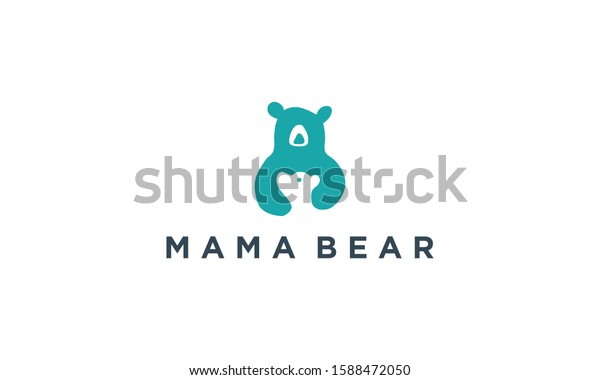 Bear Baby Logo Design Idea Stock Vector (Royalty Free) 1588472050 ...