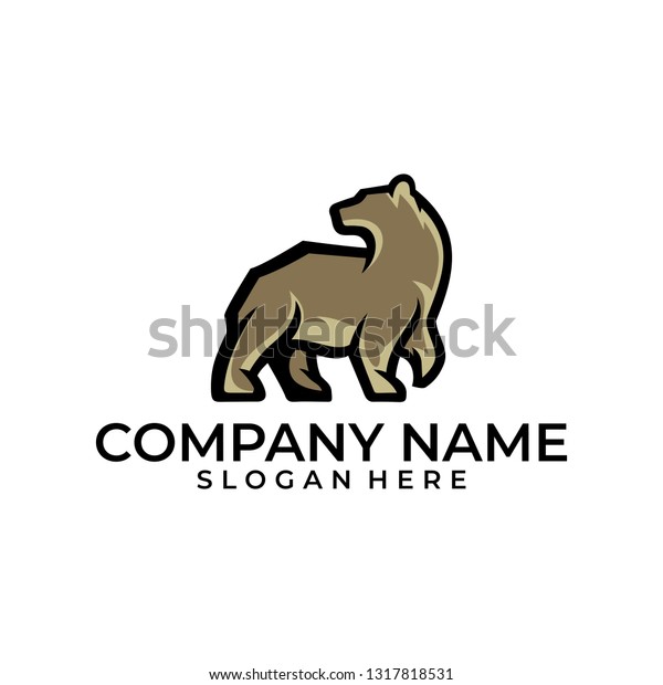 Bear Design Illustration Vector Template Stock Vector (Royalty Free ...