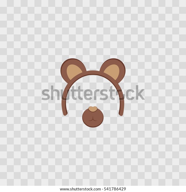 Bear Ears Mask Isolated On Transparent Stock Vector (Royalty Free ...