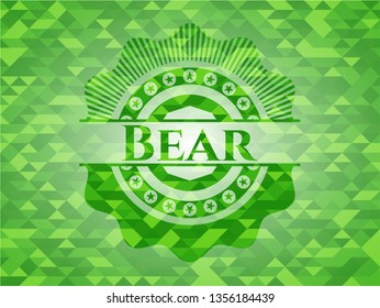 Bear Green Emblem Triangle Mosaic Background Stock Vector (Royalty Free ...