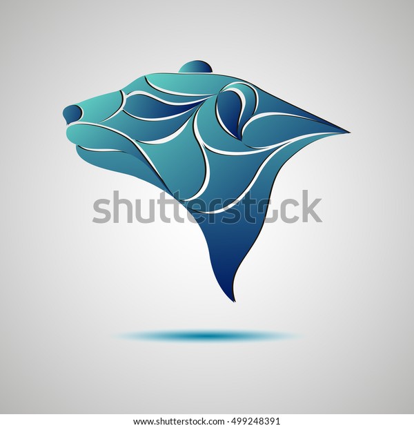 Bear Head Profile Logo Stock Vector Stock Vector (Royalty Free ...